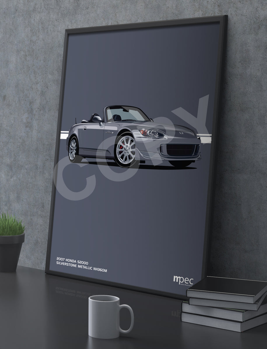 Classic Car Posters - Honda S2000 – mpecautoillustration