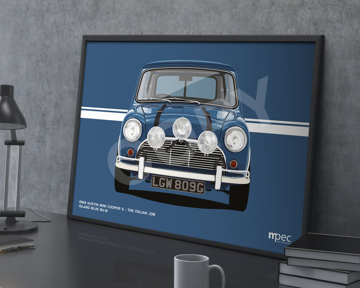 The Italian Job 1969 Austin Mini Cooper S - Blue Landscape ...